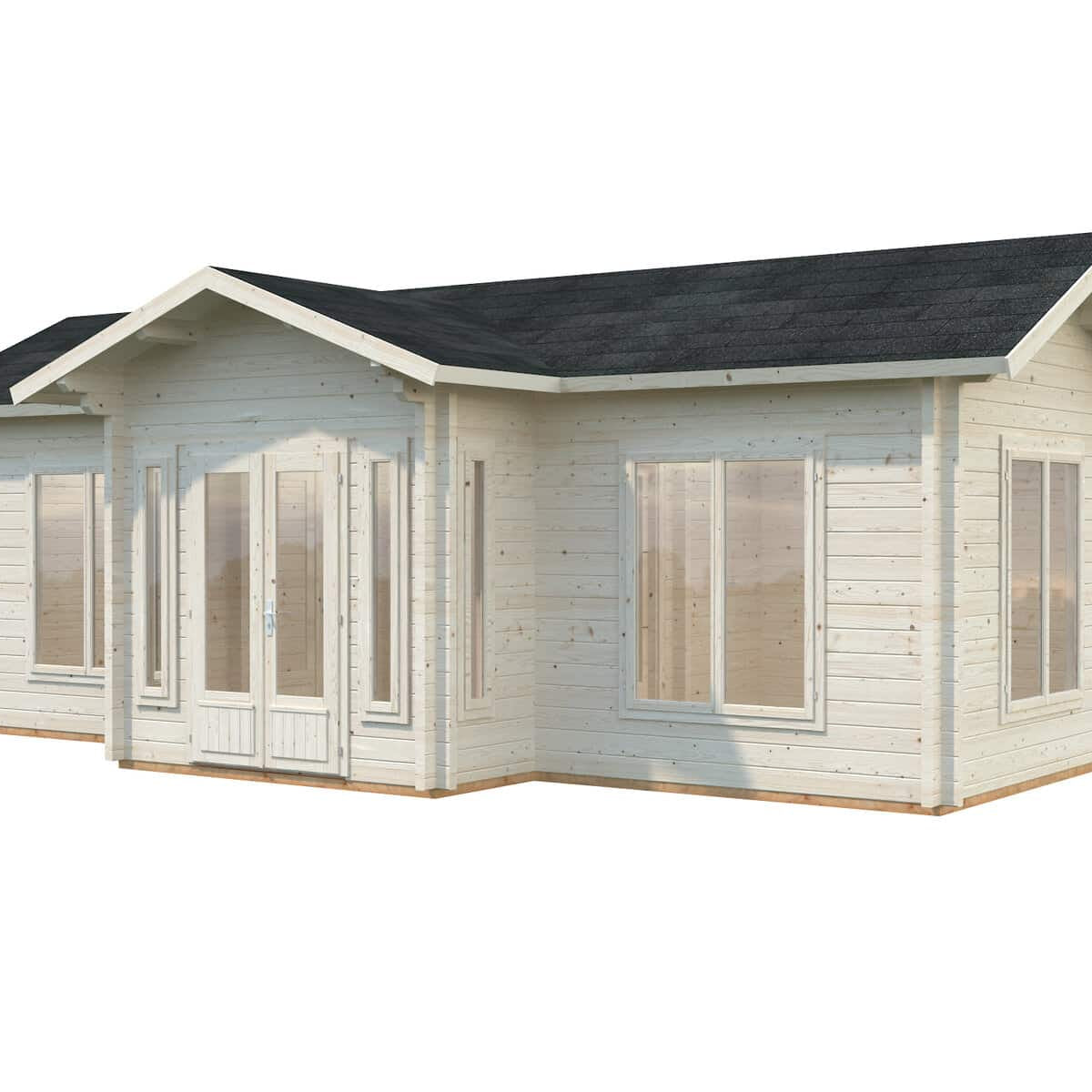 Anna L (8x5m | 26.8m2 | 70mm) Spacious Three Room Timber Garden House ...