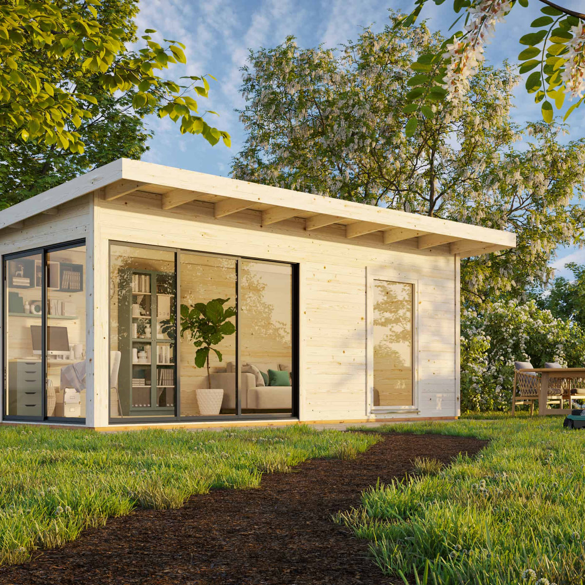 Andrea M (6.0x3m | 17.1m2 | 44mm) Garden Room with Sliding Doors ...