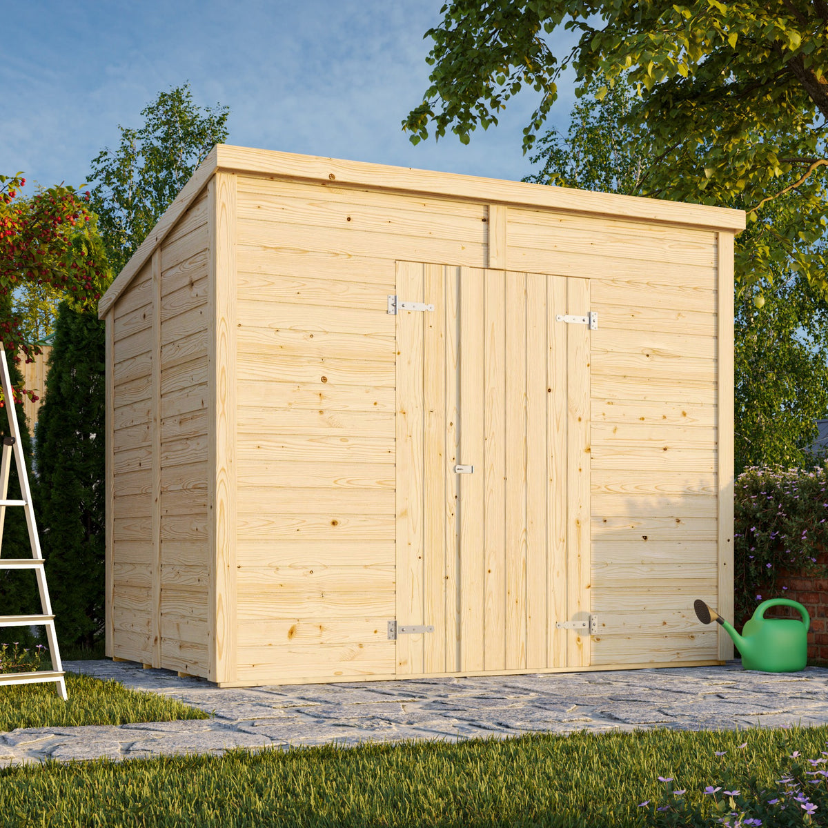 Leif M (2.7x1.7m | 4.5m2) Practical Garden Shed
